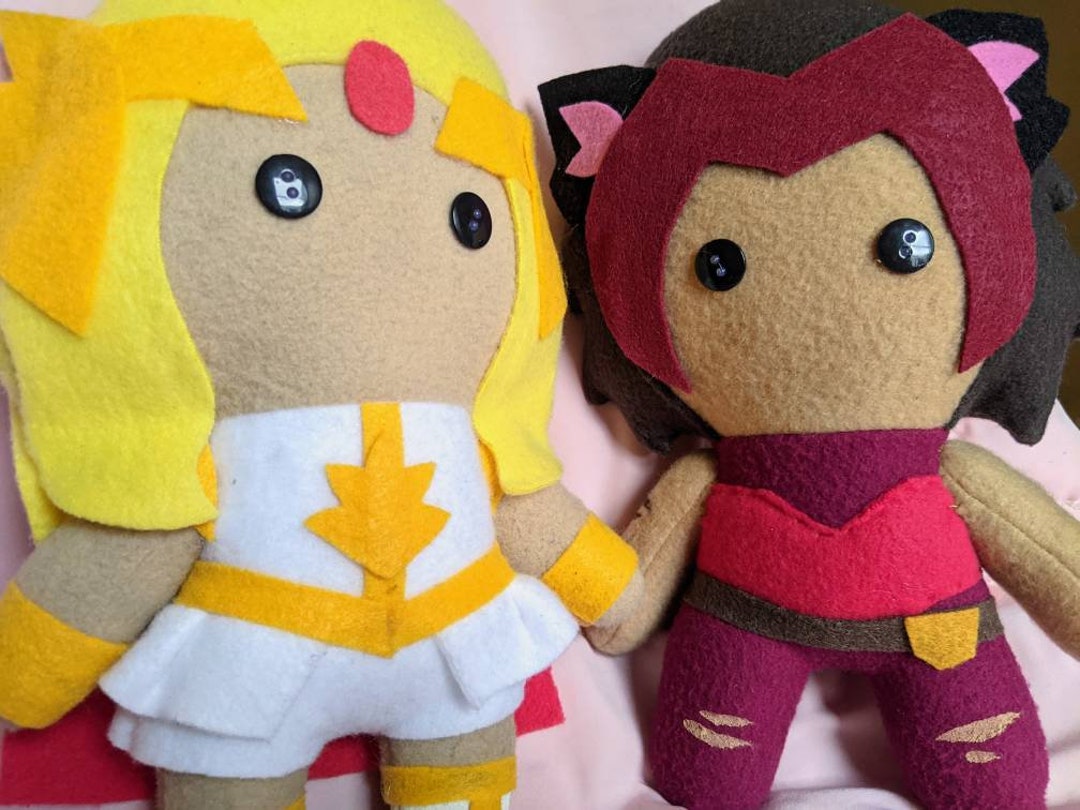 She-ra Princess of Power She-ra Adora Catra Fleece Plush Dolls - Etsy