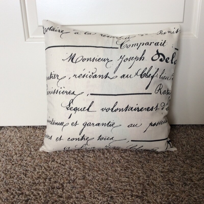 French Script Pillow - Etsy