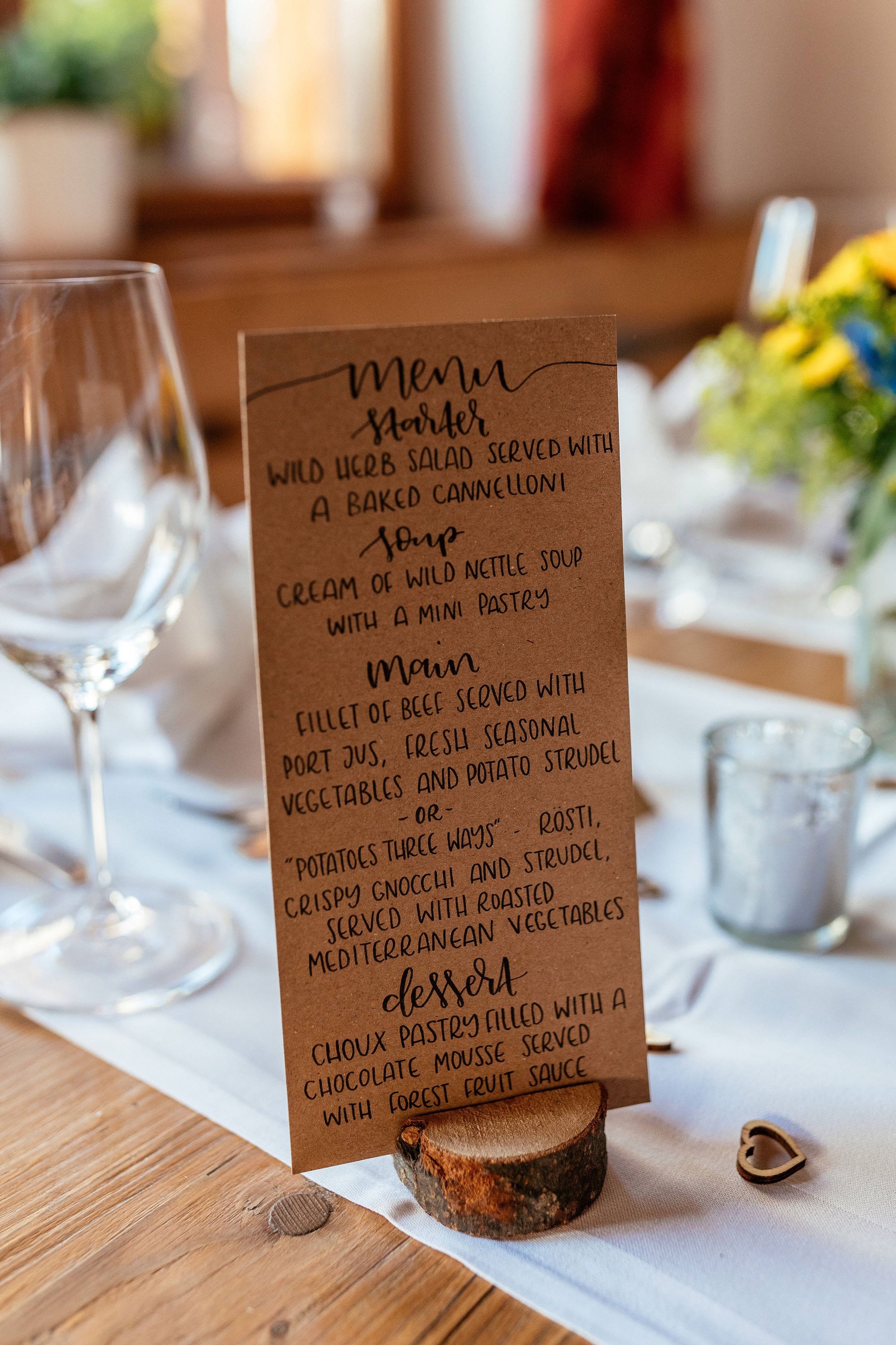 Wedding Menu Cards Hand Lettered Menus for Parties - Etsy UK