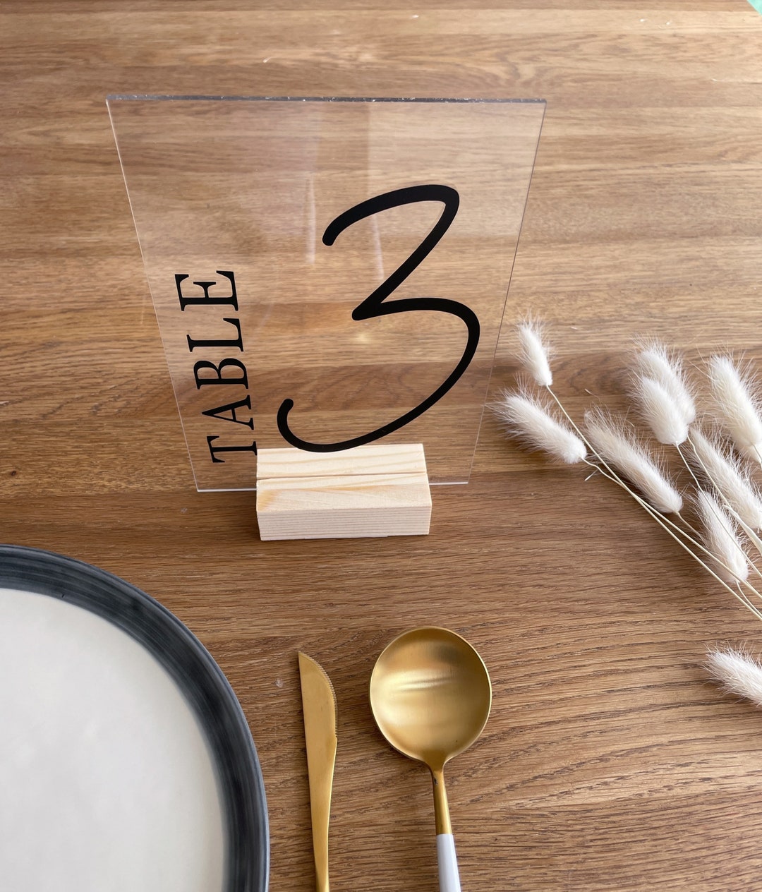 Acrylic Wedding Table Sign Perspex Table Numbers Wedding Decor ...