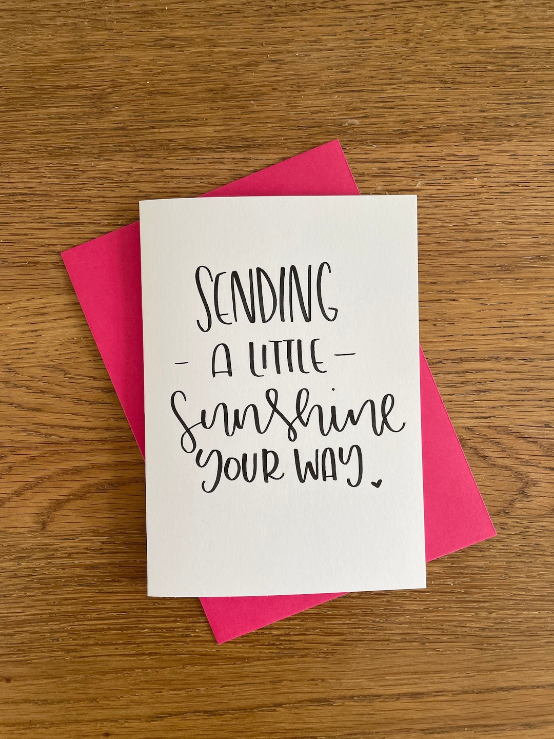 Sending a Little Sunshine Your Way - Positive/ Thinking of You Card - Etsy