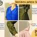 Printable PDF Sewing Pattern Plus Sizes Included Shirt or - Etsy