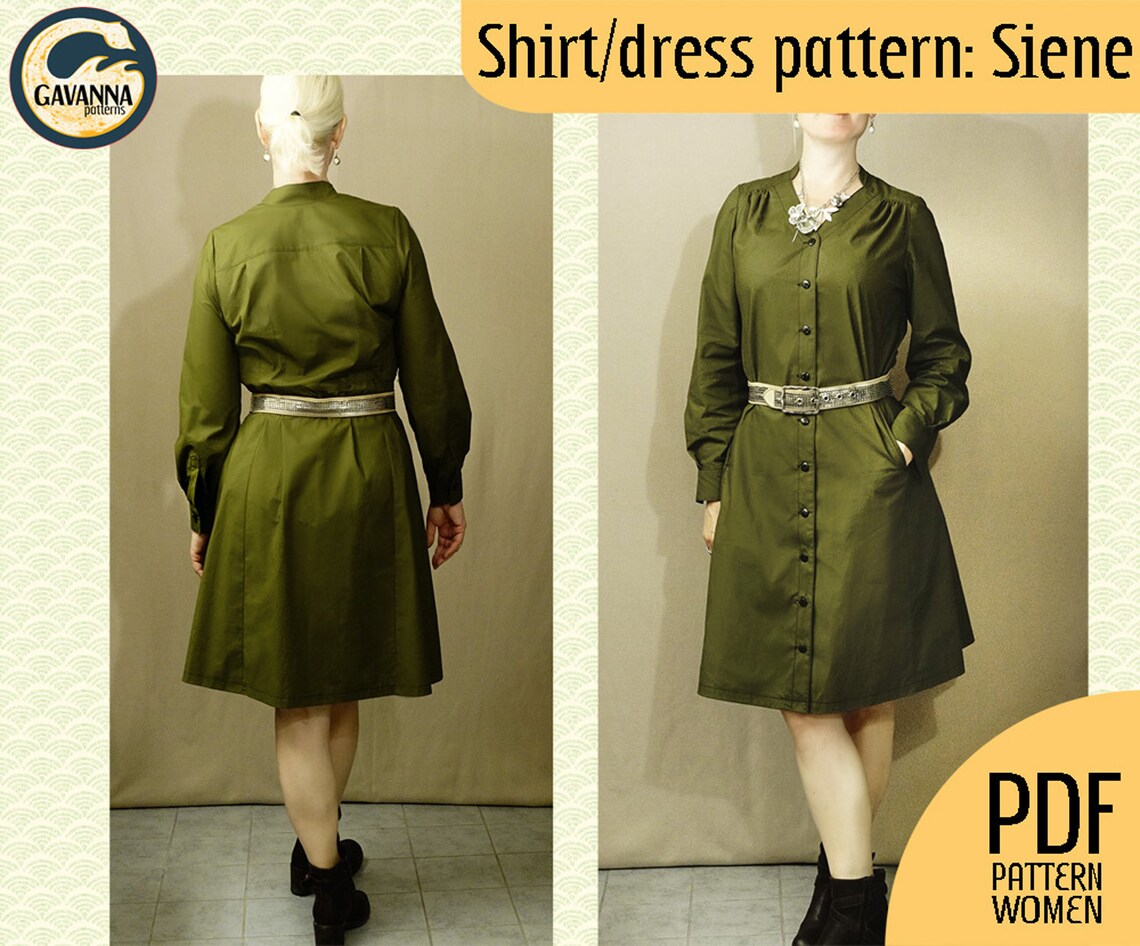 Printable PDF Sewing Pattern Plus Sizes Included Shirt or - Etsy