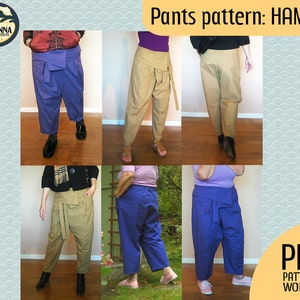 Instant Download Plus Size PDF Pattern Thai Wrap Pants Pattern for ...