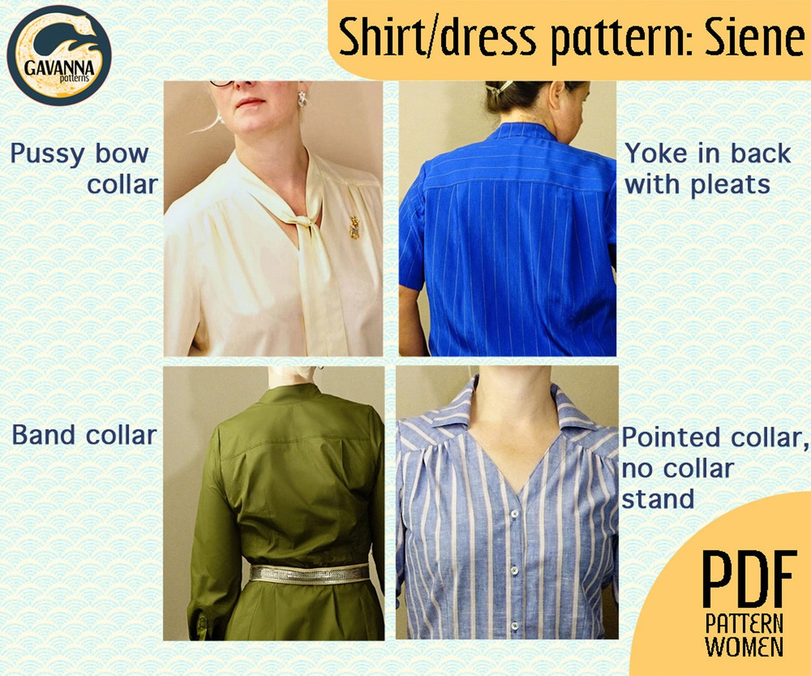 Printable PDF Sewing Pattern Plus Sizes Included Shirt or - Etsy