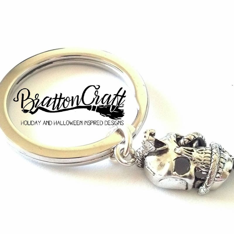 Skull Key Ring - Etsy