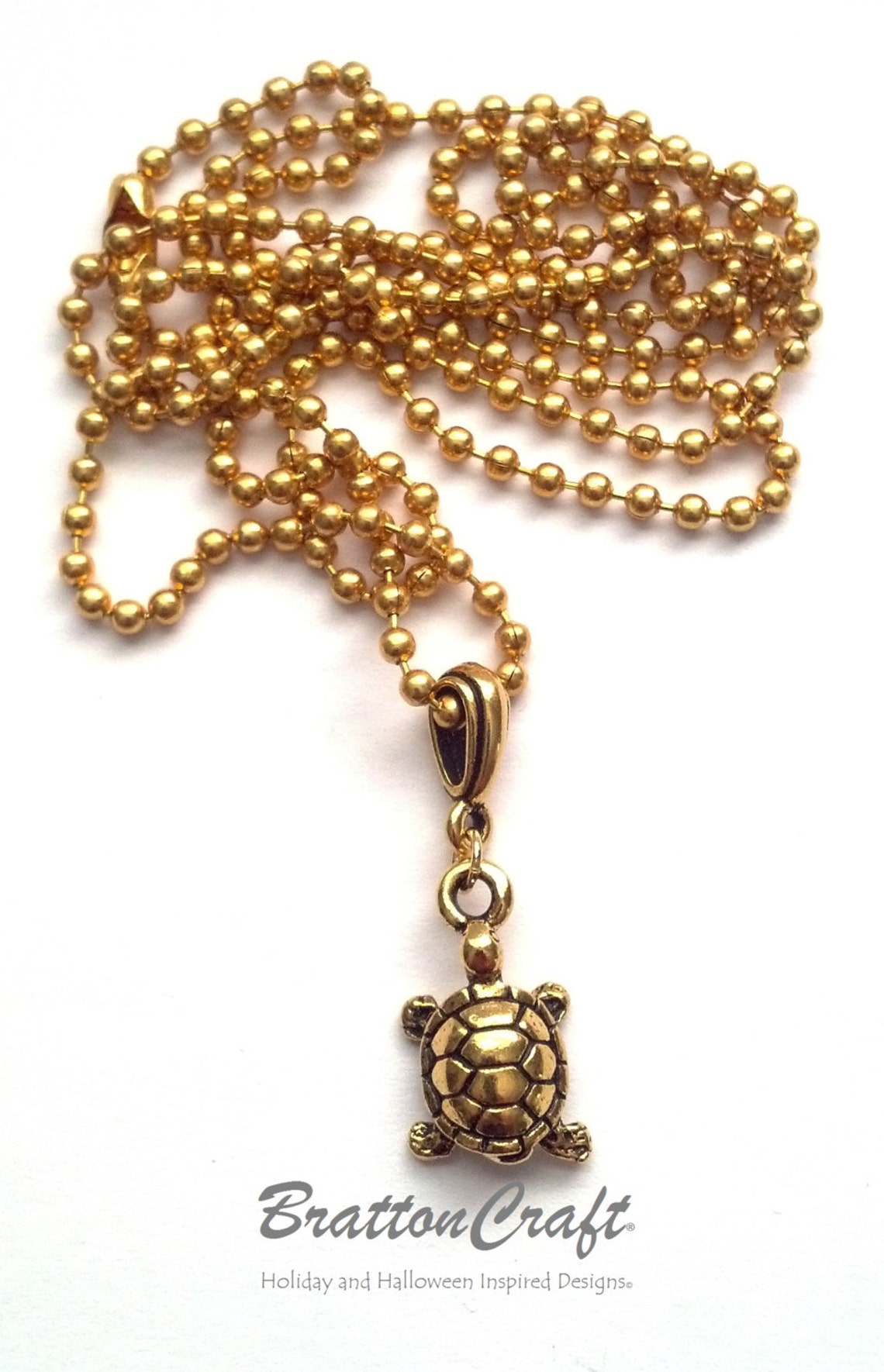 Gold Turtle Necklace Land Turtle Necklace Turtle Jewelry | Etsy