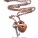Silver Key and Copper Heart Lock Necklace: Tierracast Charm - Etsy