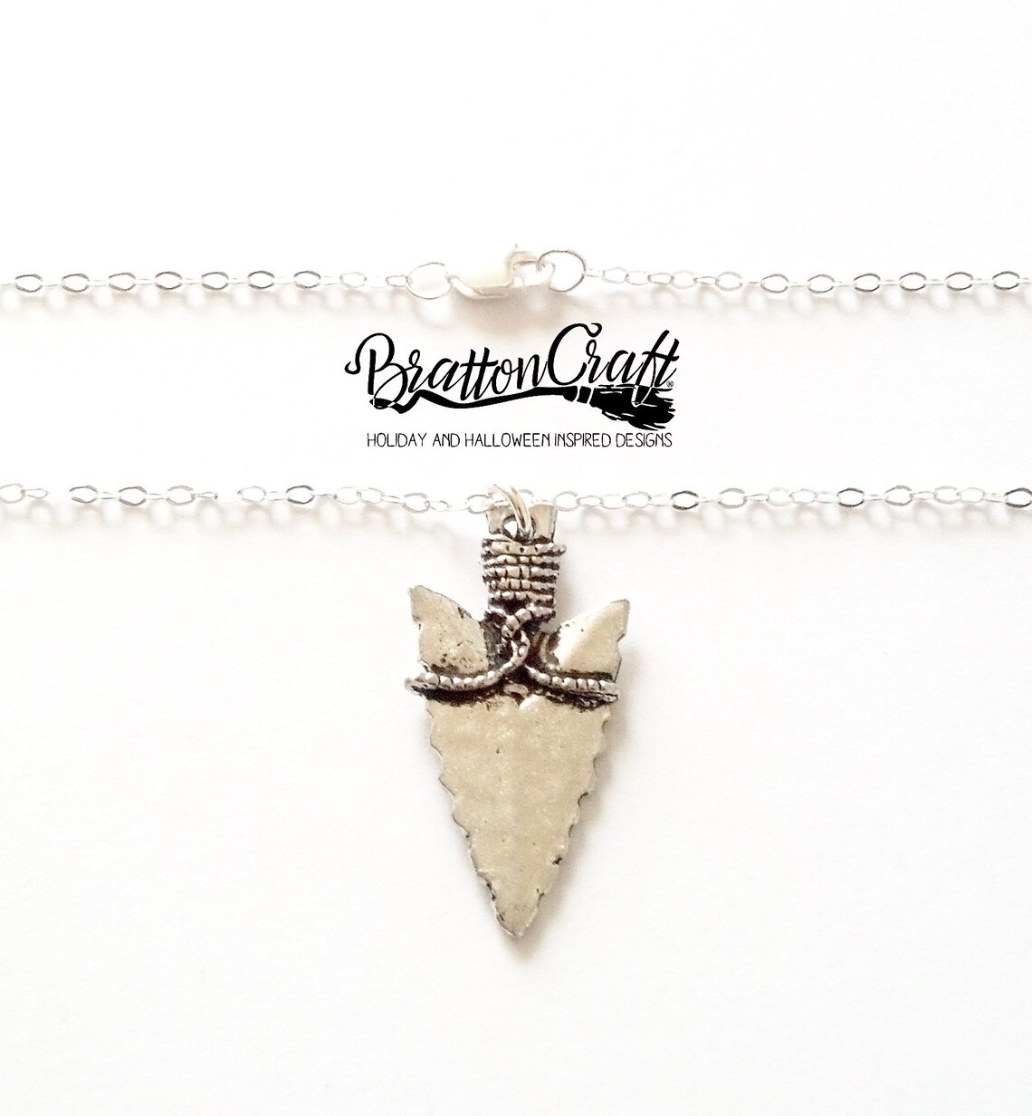 Silver Arrow Head Necklace Arrowhead Necklace Southwestern - Etsy