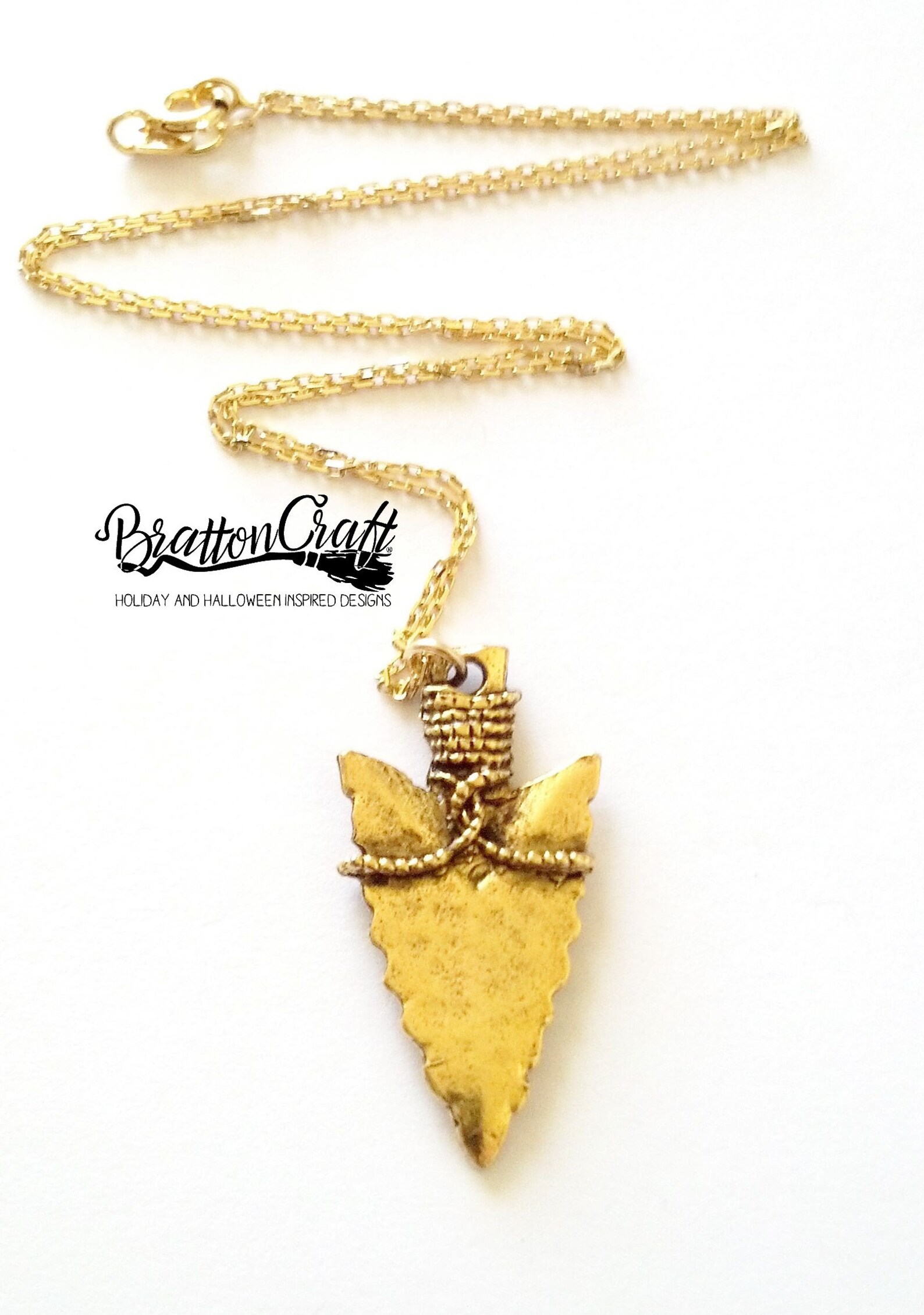 Gold Arrow Head Necklace Arrowhead Necklace Southwestern - Etsy