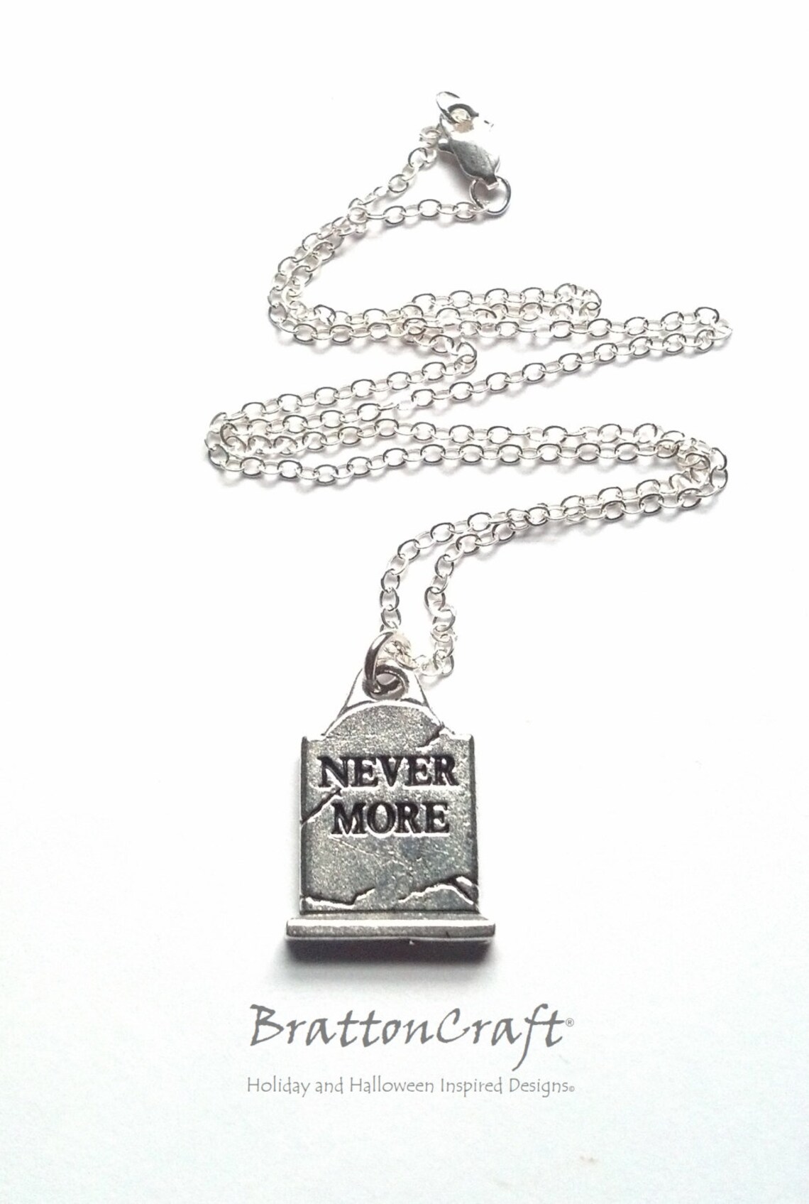Silver Tombstone Necklace RIP Necklace Halloween Necklace - Etsy