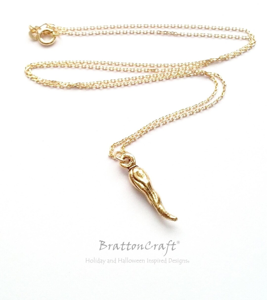 Gold Chili Pepper Necklace: Chile Jewelry - Etsy