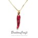 Hand Painted Red Chili Pepper Necklace Gold Chile Pepper Necklace ...