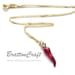 Hand Painted Red Chili Pepper Necklace Gold Chile Pepper Necklace ...