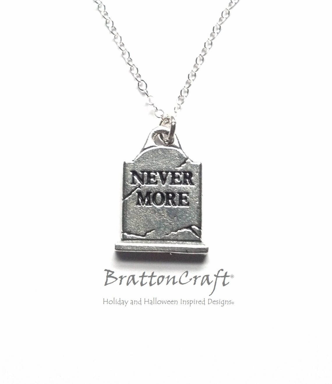 Silver Tombstone Necklace RIP Necklace Halloween Necklace - Etsy