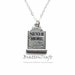 Silver Tombstone Necklace RIP Necklace Halloween Necklace - Etsy