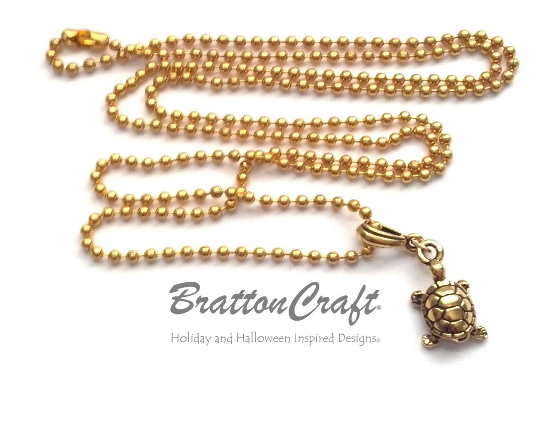 Gold Turtle Necklace - Land Turtle Necklace - Turtle Jewelry - Tortoise ...
