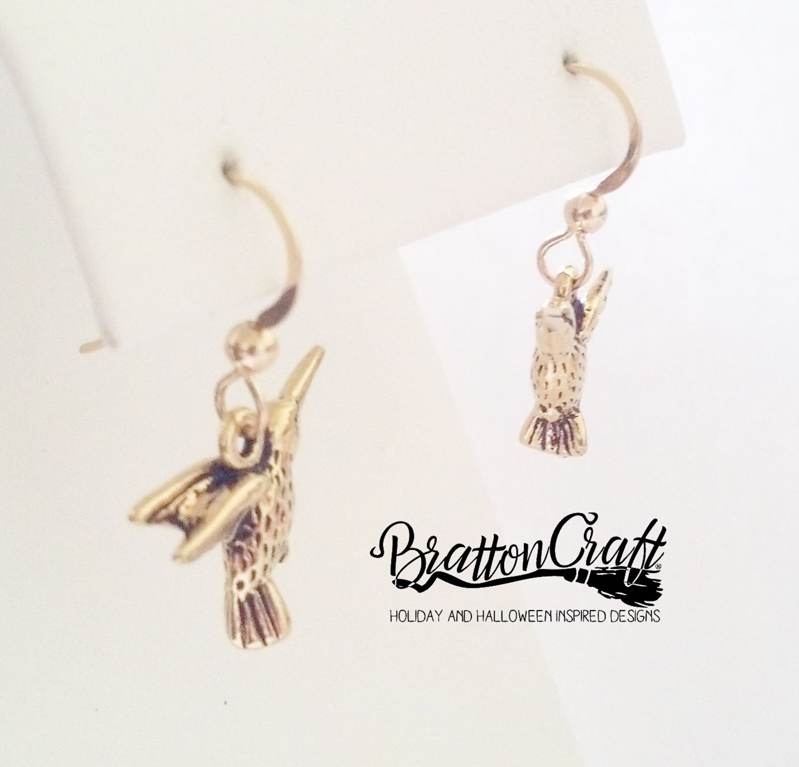 3D Gold Hummingbird Earrings Hummingbird Earrings Bird - Etsy
