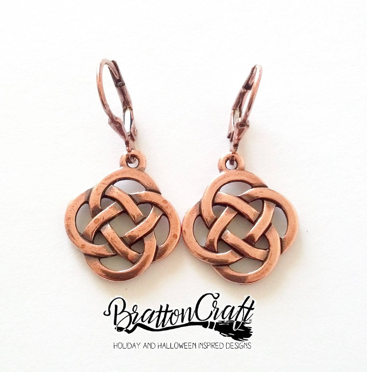 Copper Celtic Knot Earrings Celtic Earrings Irish Earrings | Etsy
