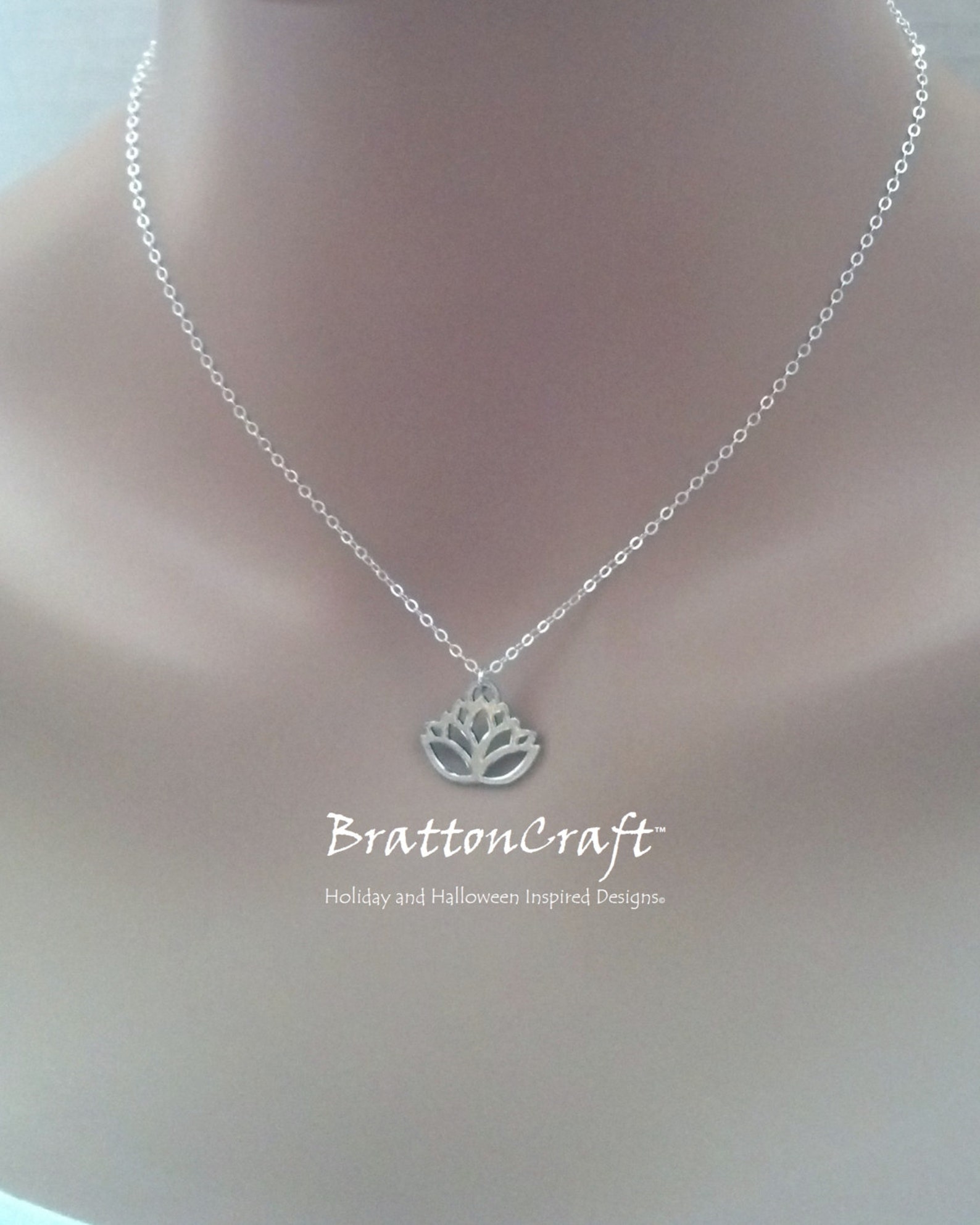 Silver Lotus Flower Necklace Lotus Flower Necklace - Etsy
