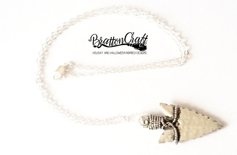 Silver Arrow Head Necklace Arrowhead Necklace Southwestern - Etsy