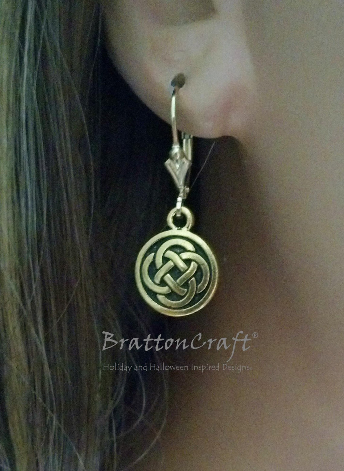 Gold Celtic Knot Earrings Gold Celtic Earrings Celtic - Etsy