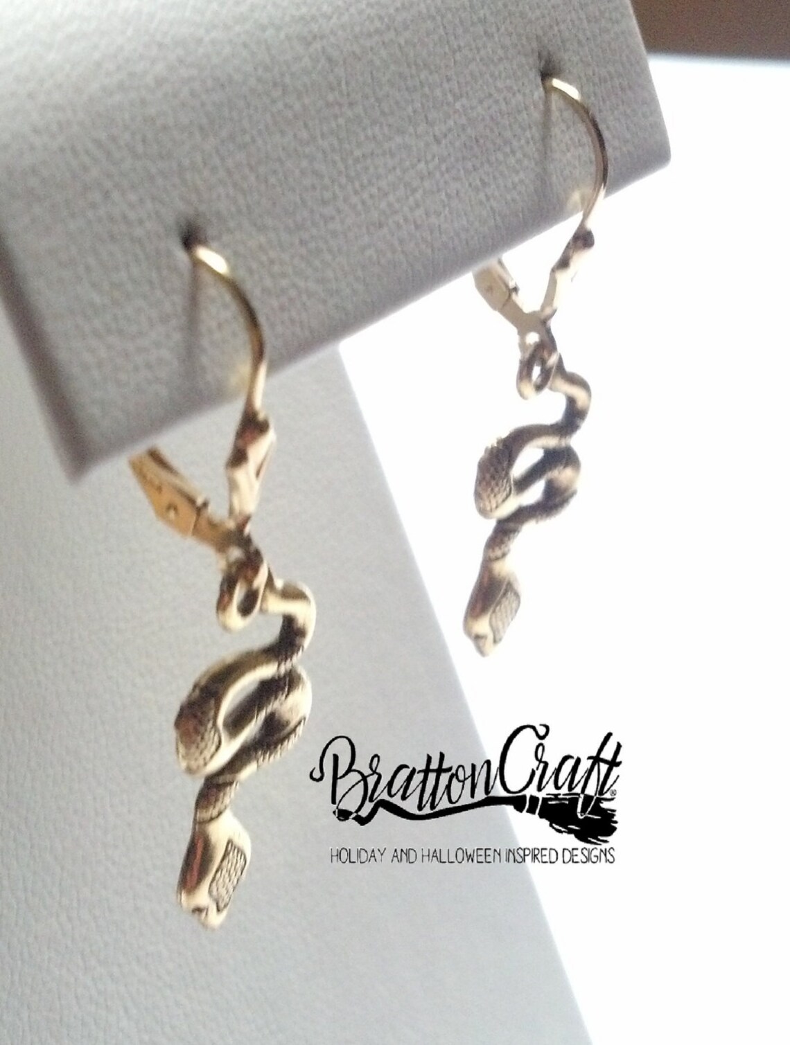 Gold Snake Earrings Snake Earrings Gold Reptile Earrings | Etsy