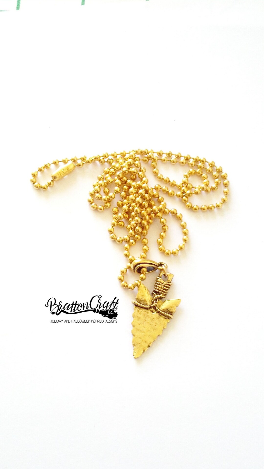 Gold Arrow Head Necklace - Arrowhead Necklace - Gold Arrowhead Chain ...