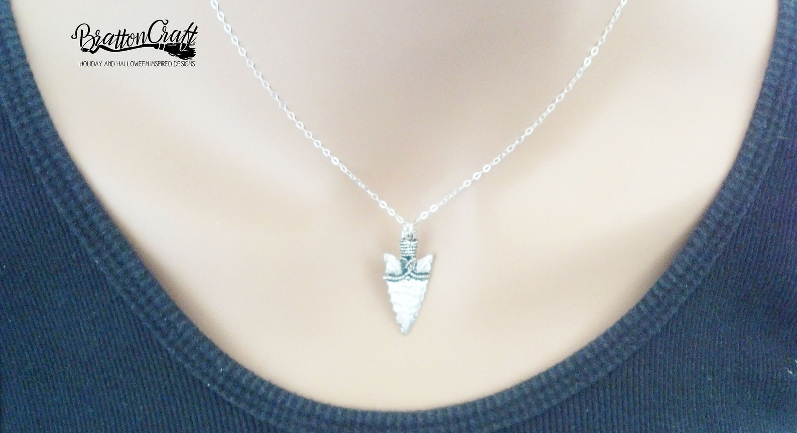 Silver Arrow Head Necklace Arrowhead Necklace Southwestern - Etsy