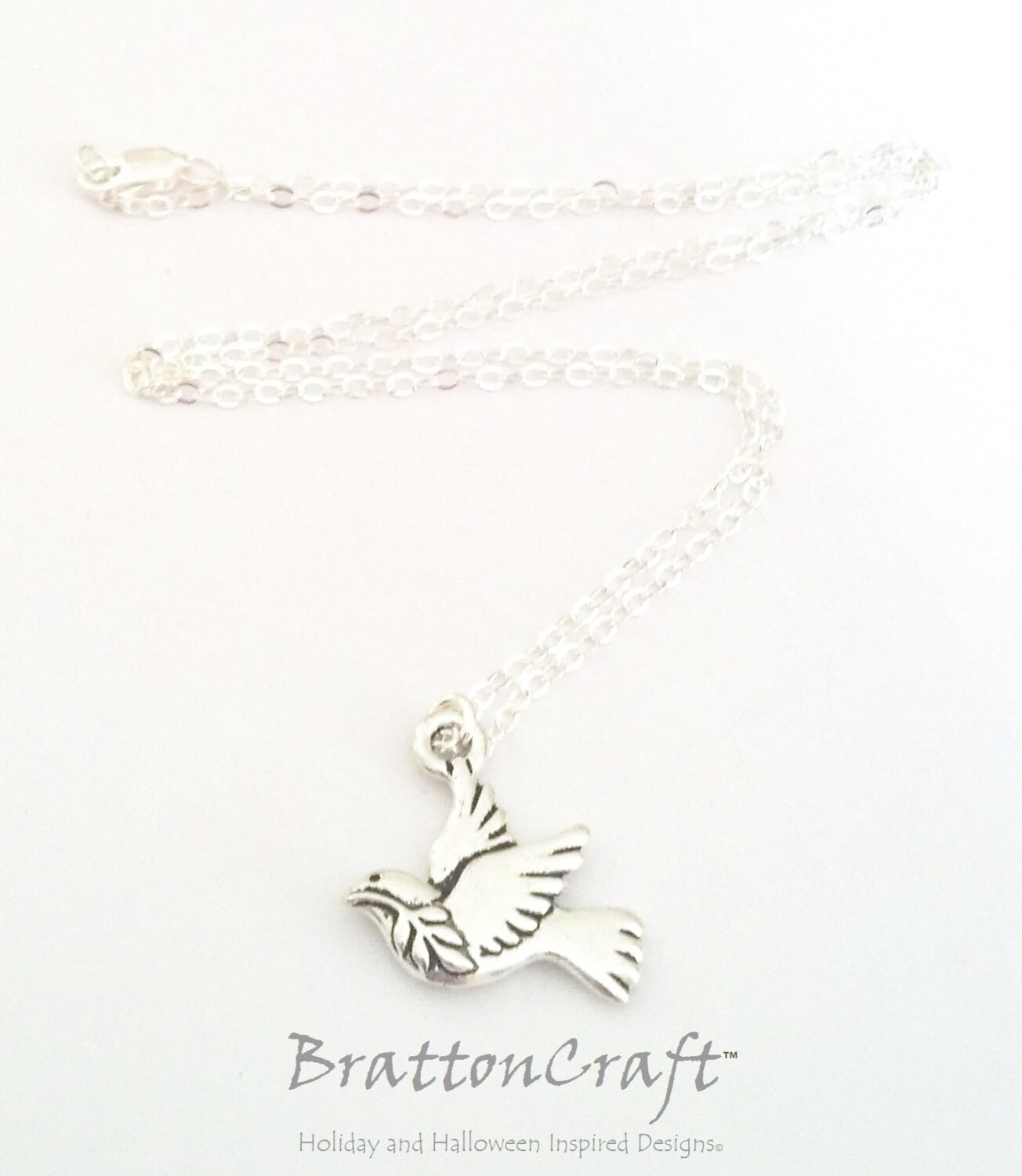 Collar de paloma de la paz de plata collar de paloma de la | Etsy