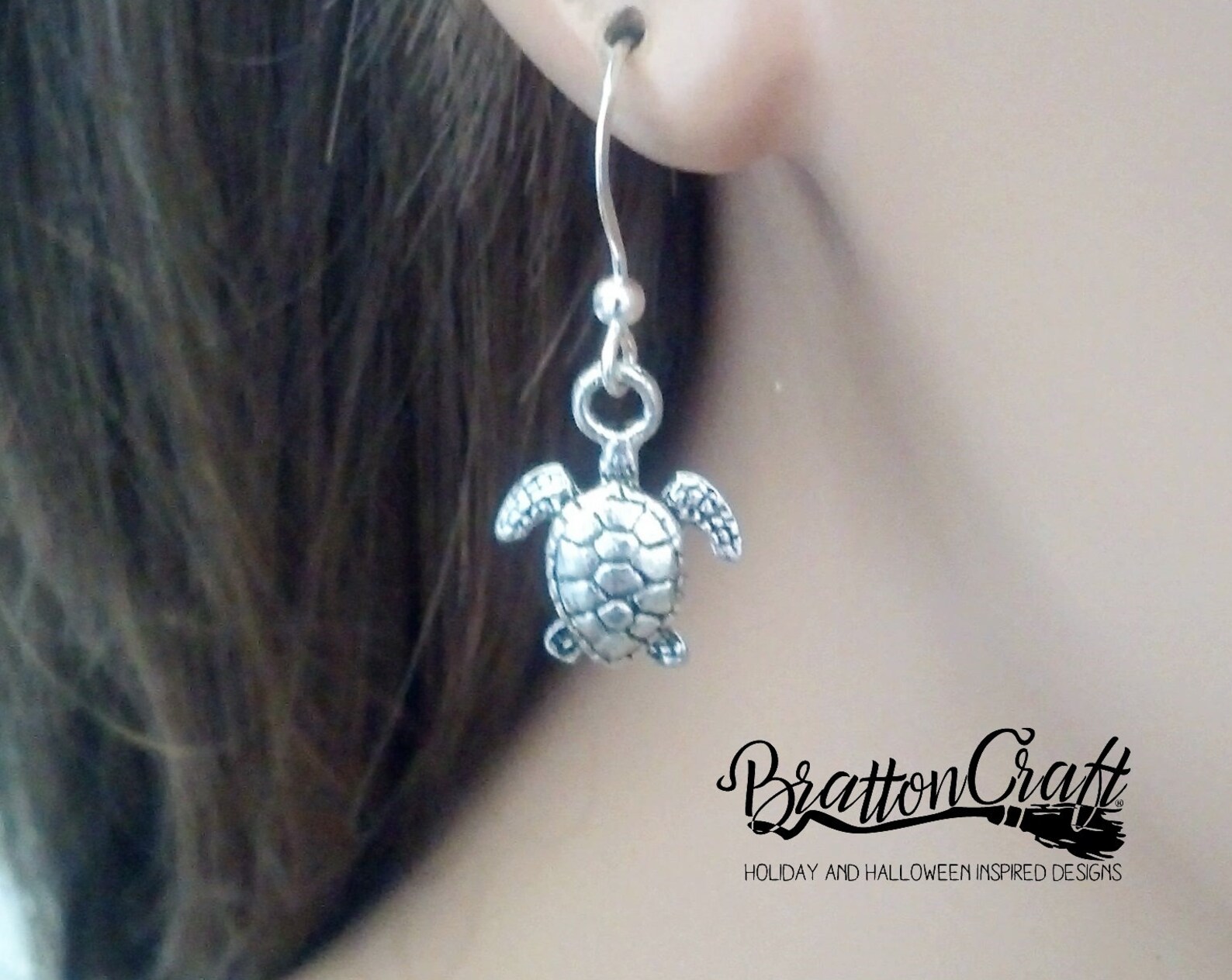 Silver Sea Turtle Earrings Sea Turtle Earrings Turtle - Etsy