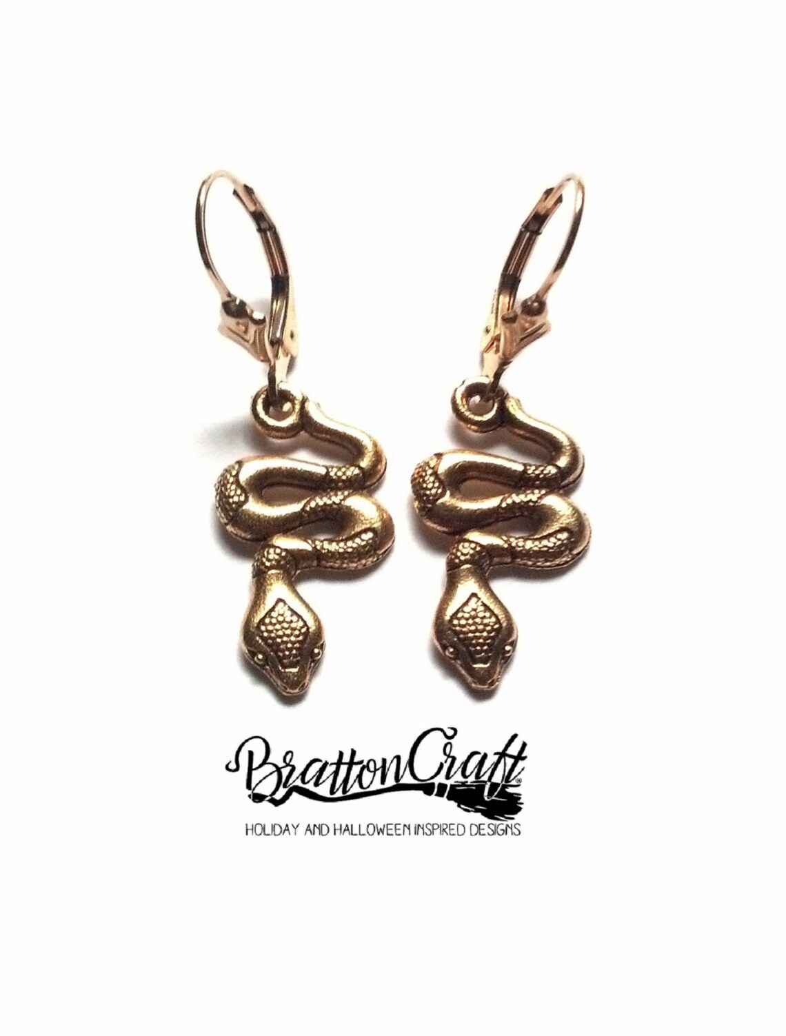 Gold Snake Earrings Snake Earrings Gold Reptile Earrings - Etsy