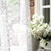 ESTÉE' Elegant French Embroidered White Net Lace Curtain Sale by Panel ...