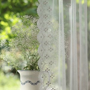 ANGEL' Premium Quality Embroidered French Net Lace Curtain Width 114 ...