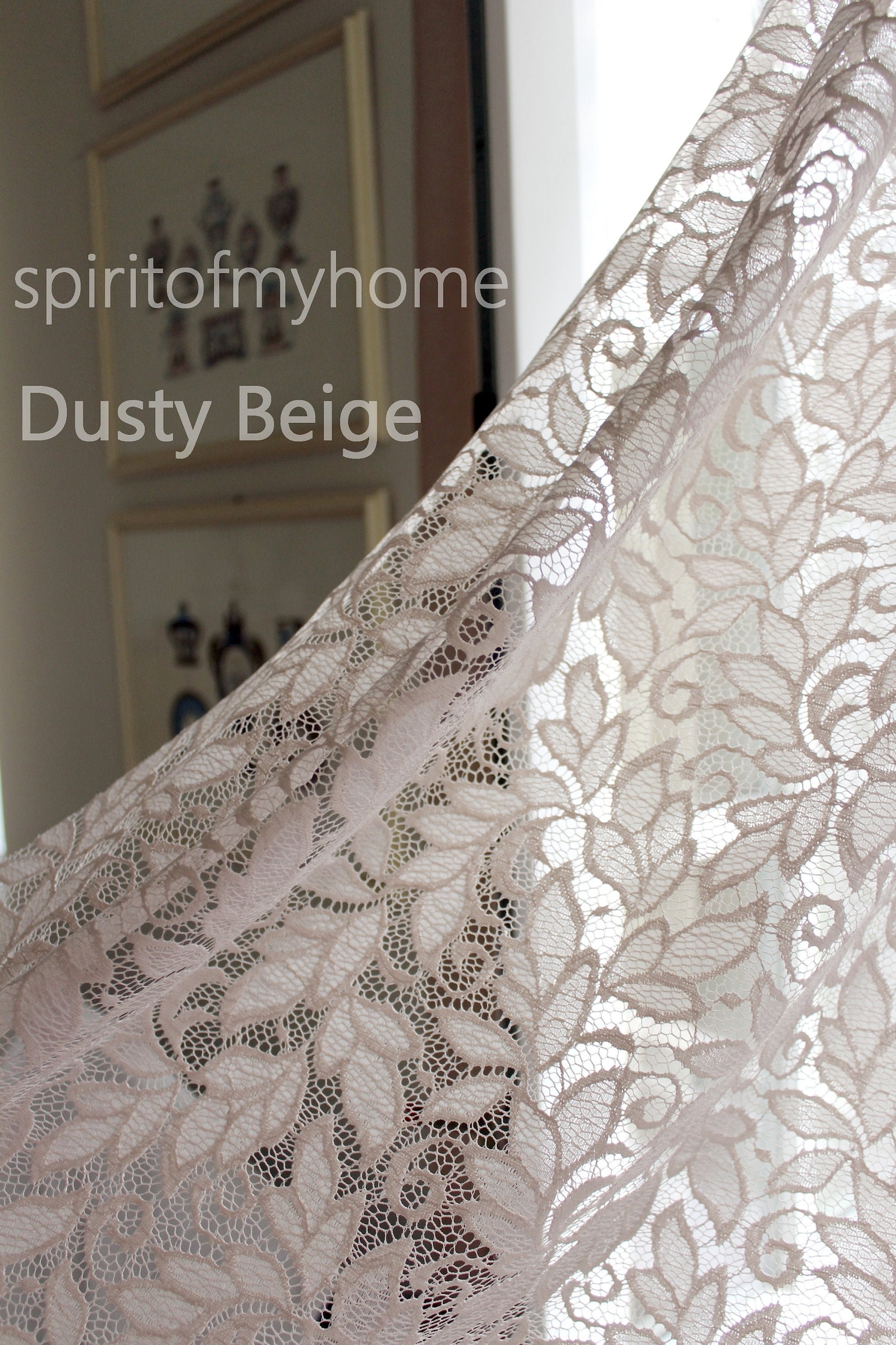 YVETTE' French Embroidered Sheers Net Lace Curtain Dusty | Etsy