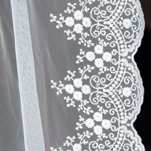 ANGEL' Premium Quality Embroidered French Net Lace Curtain Width 114 ...