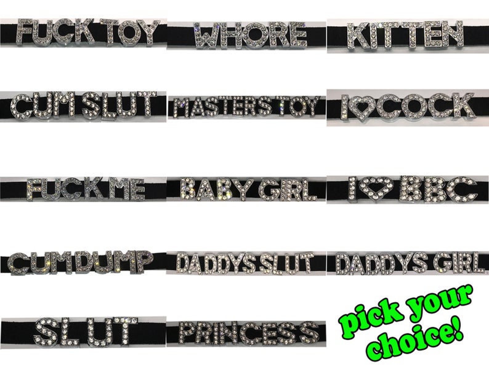 Fuck Me Sexy Choker Necklace For Your Hotwife Slut Owned Etsy