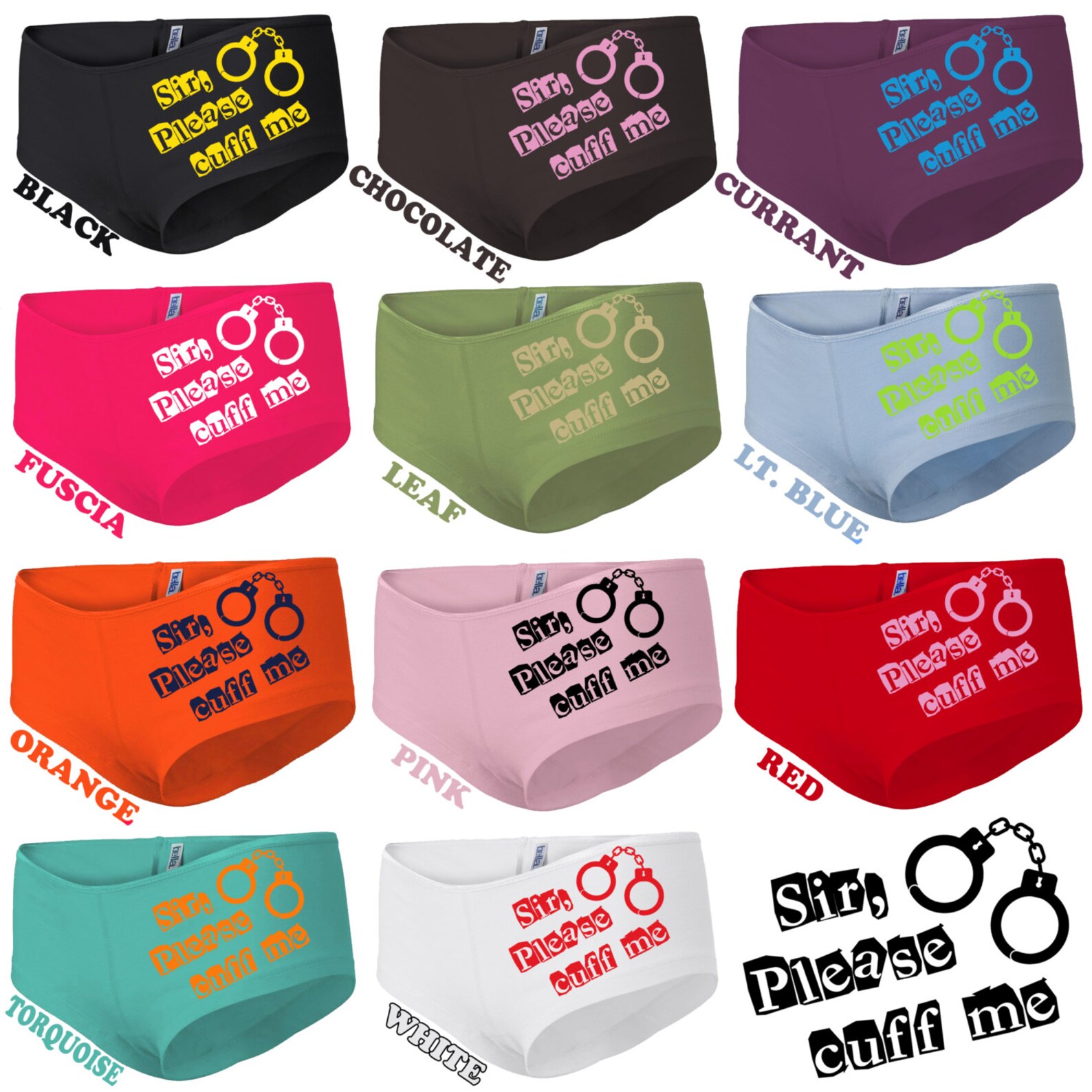 Sir PLEASE CUFF ME boy short panty panties underwear funny | Etsy