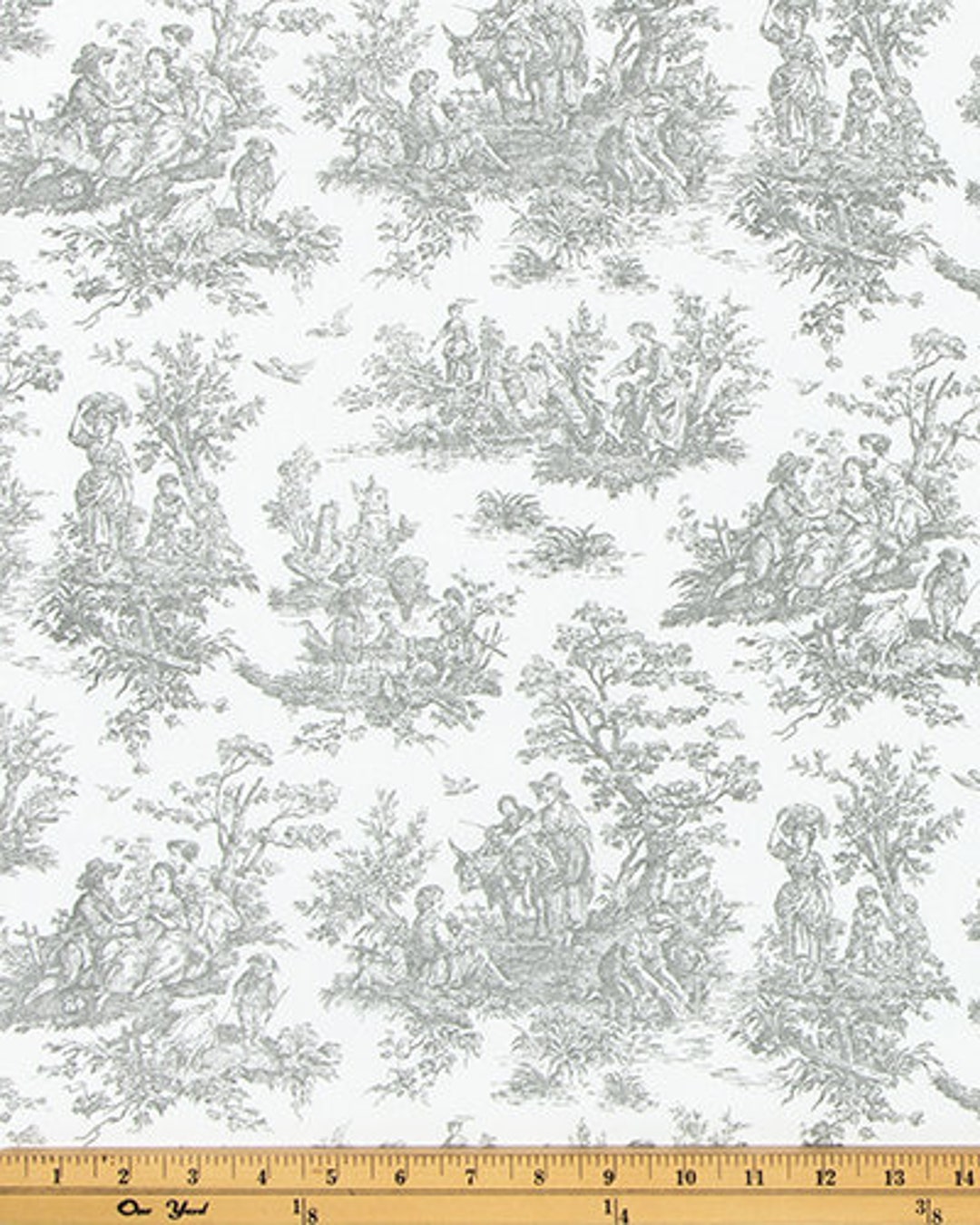 Gray Toile Curtains. Upscale Cotton Fabric. - Etsy