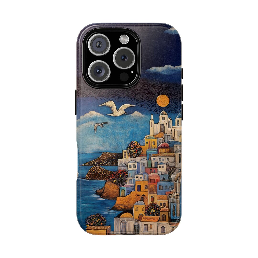 Santorini Art Phone Case ,mediterranean Phone Case, Art Phone Case ...