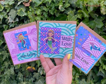 Greeting Card Dolphin Friendship Card Mermaid Love - Etsy