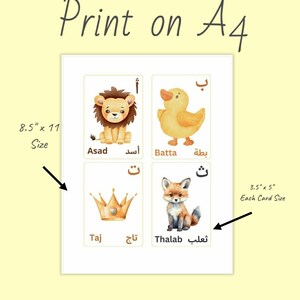 Arabic Alphabet Flashcards, Arabic Letters, Flashcards, Digital DIY ...
