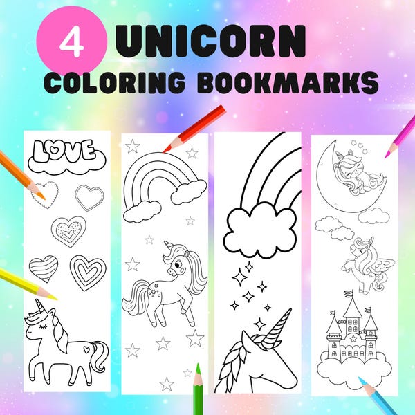 Unicorn Bookmark - Etsy