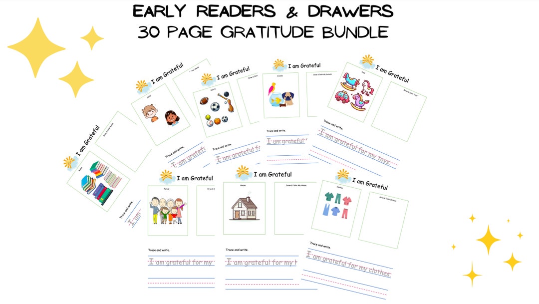 30 Instant Download Journal Worksheets for Kids to Learn Gratitude ...