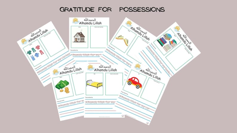 30 Instant Download Arabic Islamic Alhamdulillah Journal Worksheets for ...