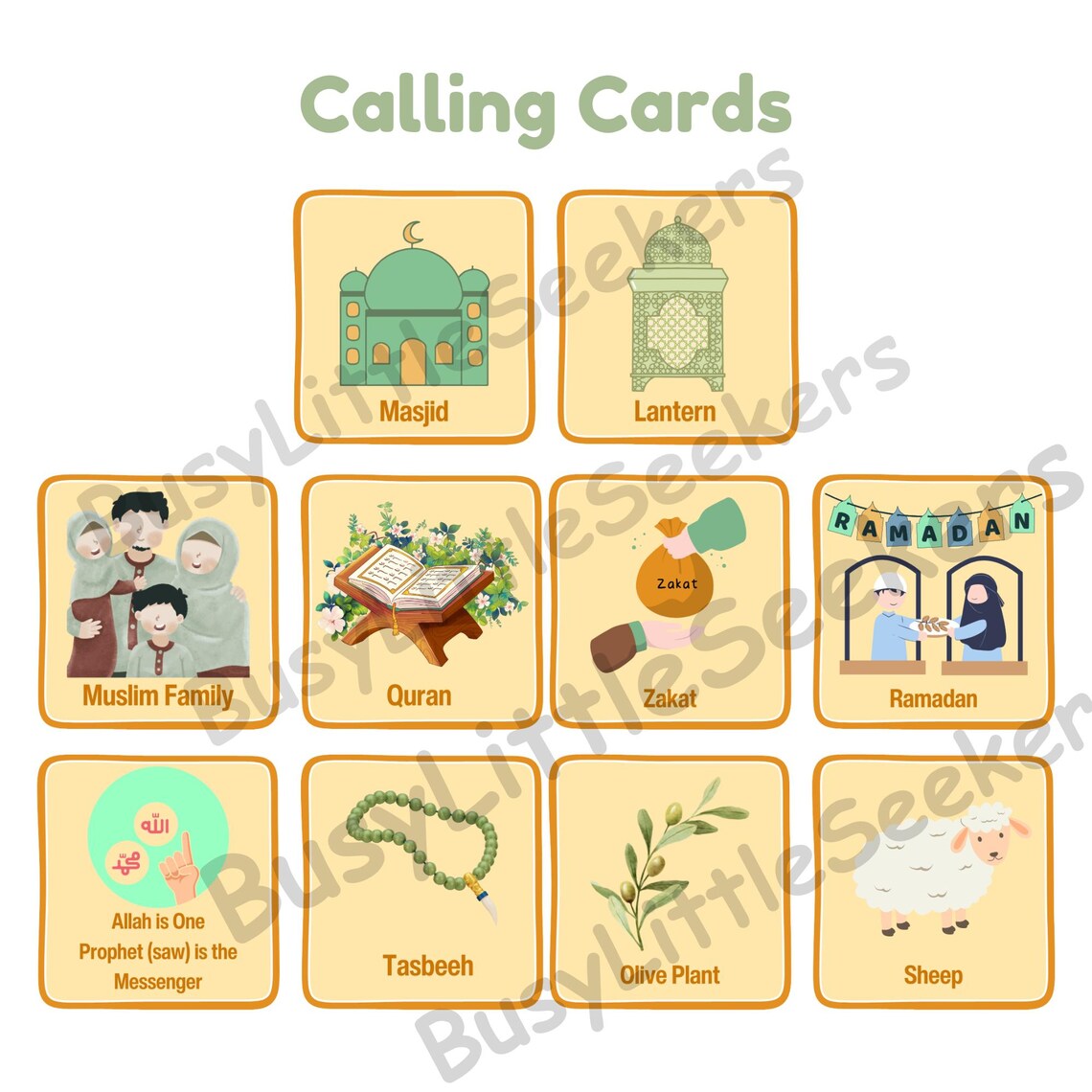 Ramadan, Eid, Islamic Themed, Muslim Activity, Bingo Game for Young ...