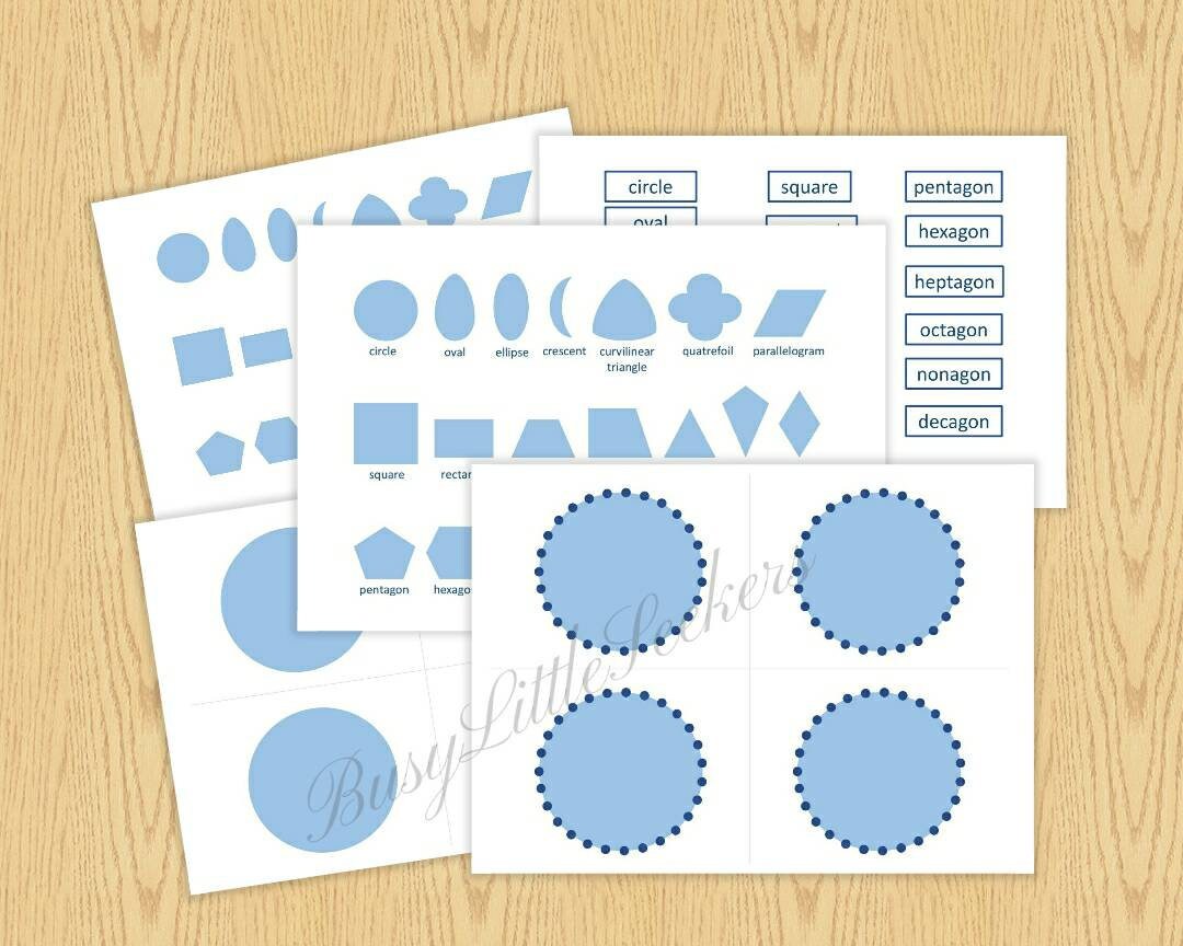 Instant Download Montessori Geometric Shapes, Eye Coordination Push Pin ...
