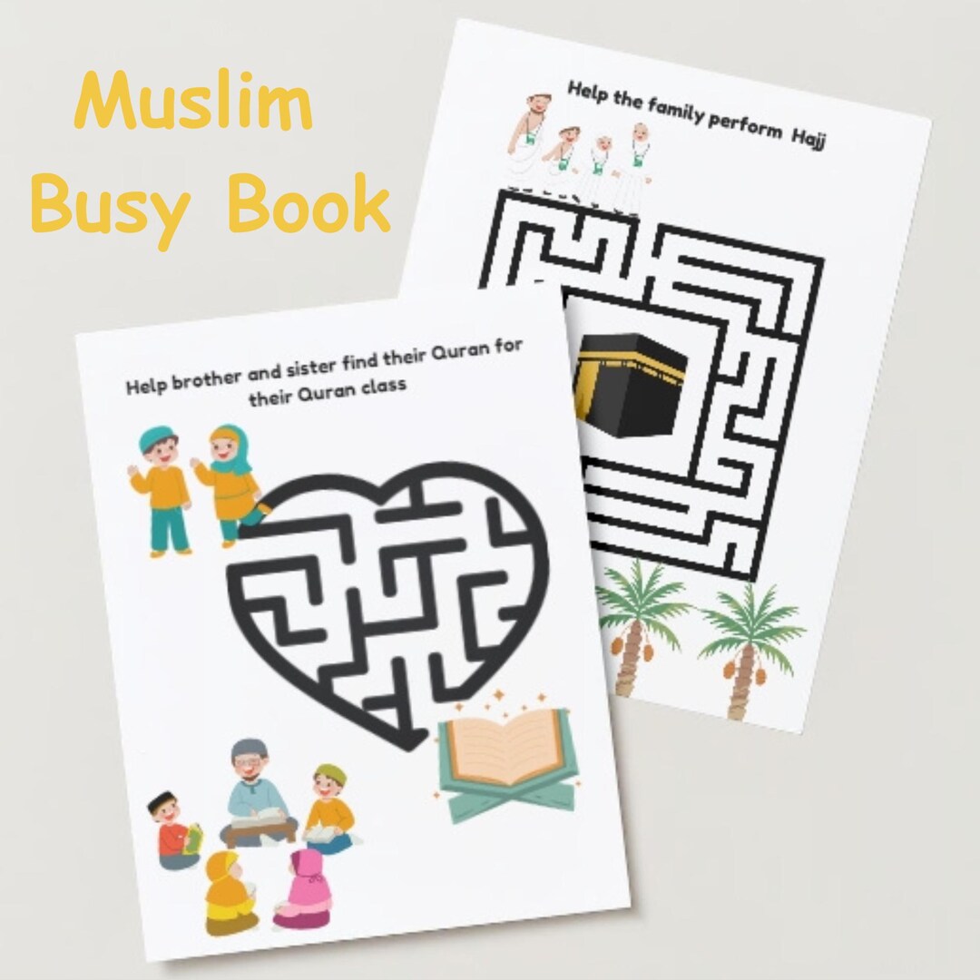 Muslim Islamic Busy Book | Ramadan L Kaaba Activities L Muslim ...