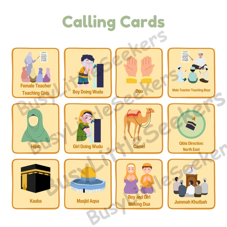 Ramadan, Eid, Islamic Themed, Muslim Activity, Bingo Game for Young ...