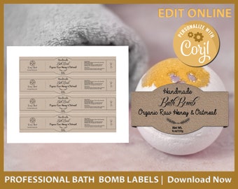 Bath Bomb Labels | Etsy